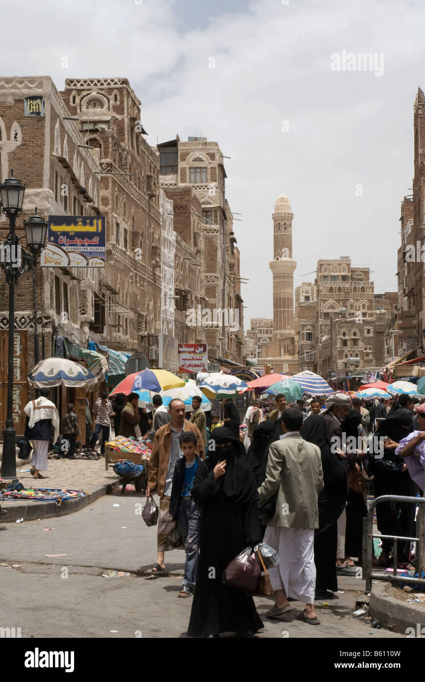 Souk in the historic centre of San a , UNESCO World Heritage Site ...
