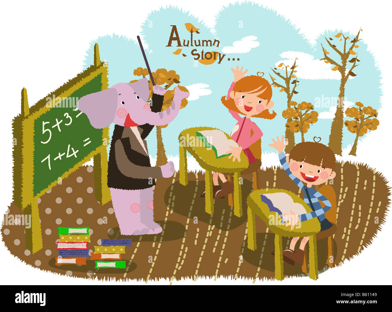 Kids story illustration hi-res stock photography and images - Alamy