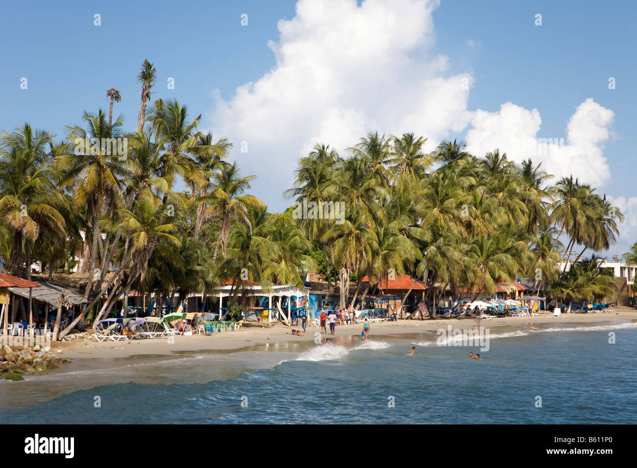 Beach of Pampatar, Margarita Island, Caribbean, Venezuela, South ...