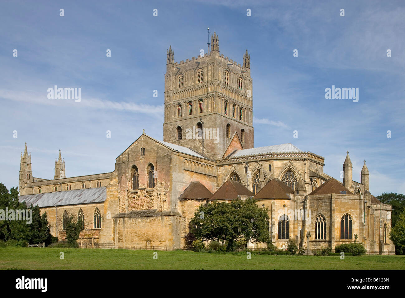 Tewkesbury the Roman Abbey 12th century Tower Gloucestershire the ...
