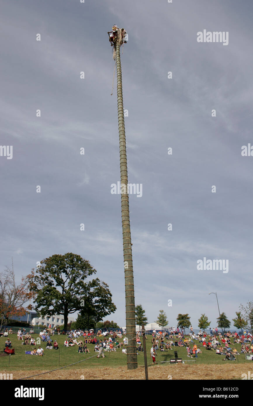 Mayan flying man group preparing to perform the Sundance ritual from a ...