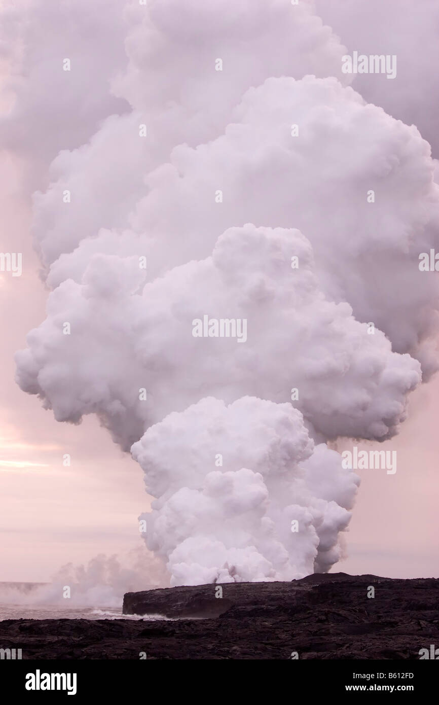 Smoke bellows from one of the many volcanic vents in Hawaii Volcanoes ...