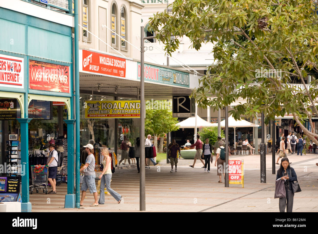 australian shoppers in a cairns high street,queensland Stock Photo - Alamy