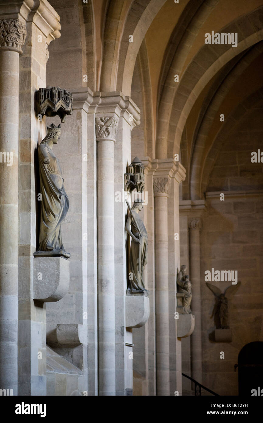 Original statues of the ecclesia and synagogue in the Bamberg Cathedral ...