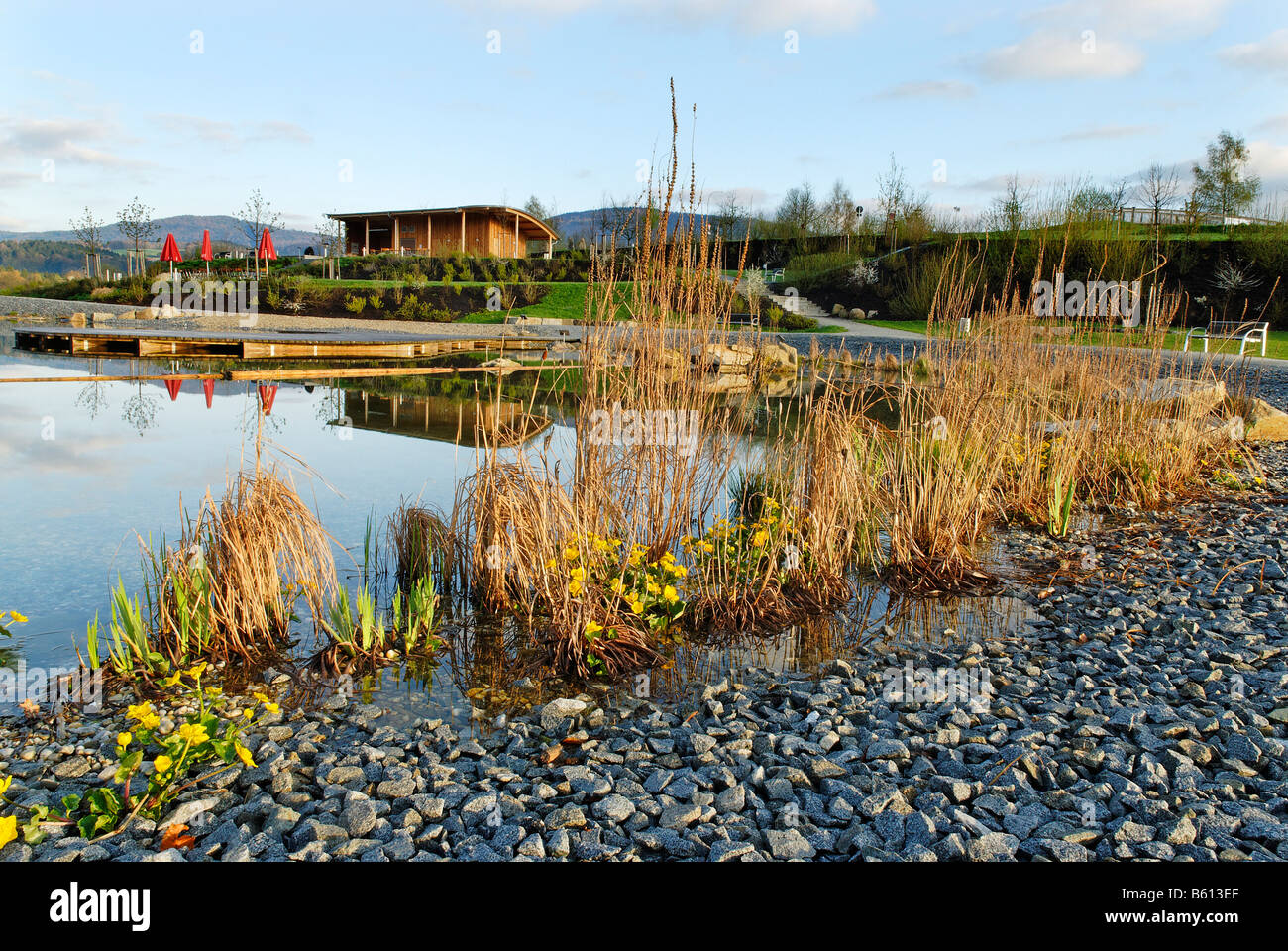 Feng Shui spa garden, Lalling, Bavarian Forest, Lower Bavaria Stock ...