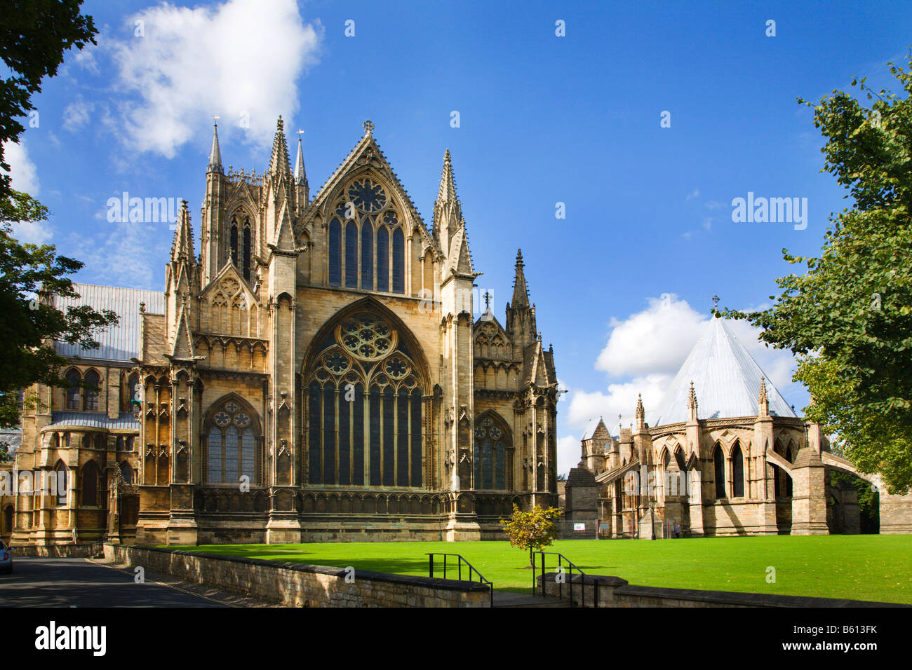 Lincoln Cathedral and Chapter House Lincoln Lincolnshire England Stock ...