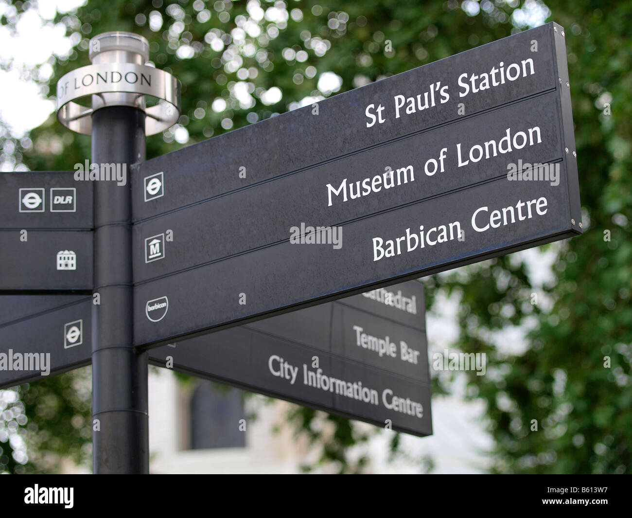 London city tourism signage London UK Stock Photo - Alamy