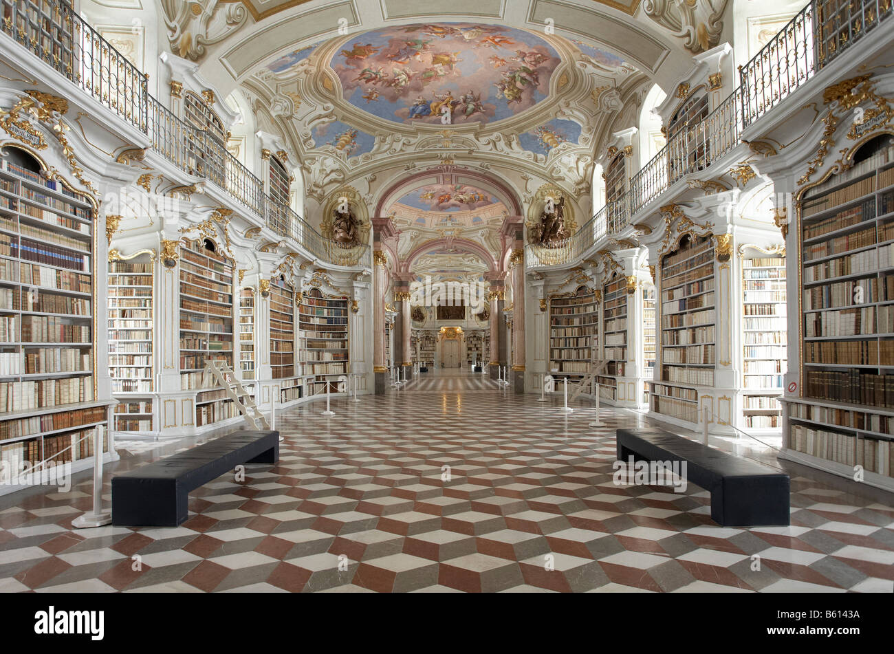 Largest monastery library of the world in Admont Benedictine Monastery ...
