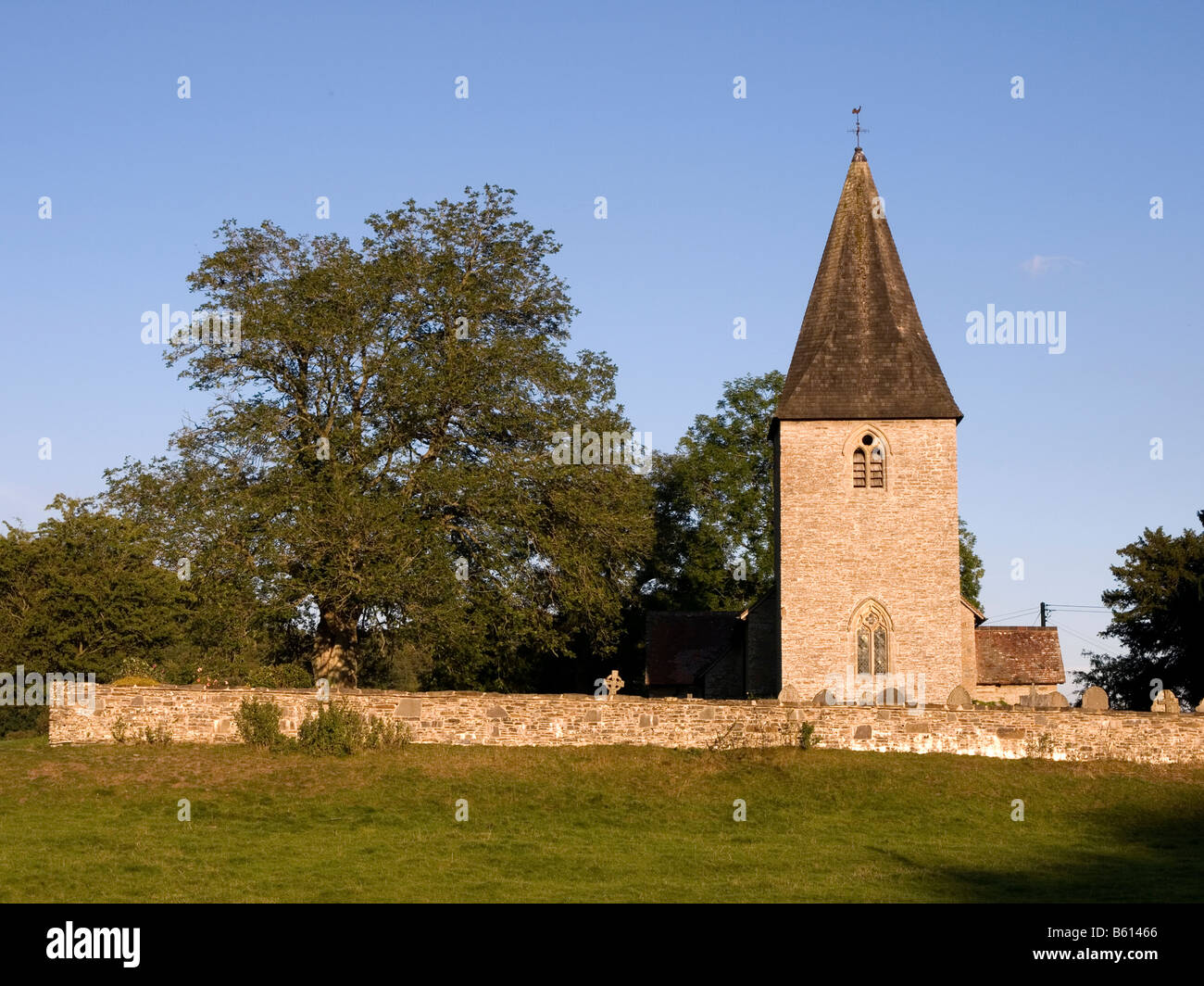 Heyop Church Powys Mid Wales Stock Photo - Alamy