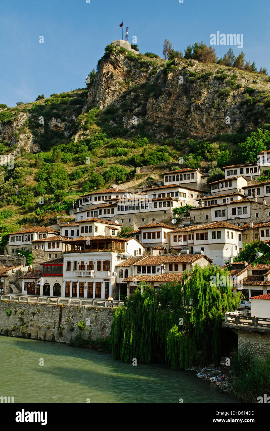 Historic centre of Berat on the Osum River, UNESCO World Heritage Site ...