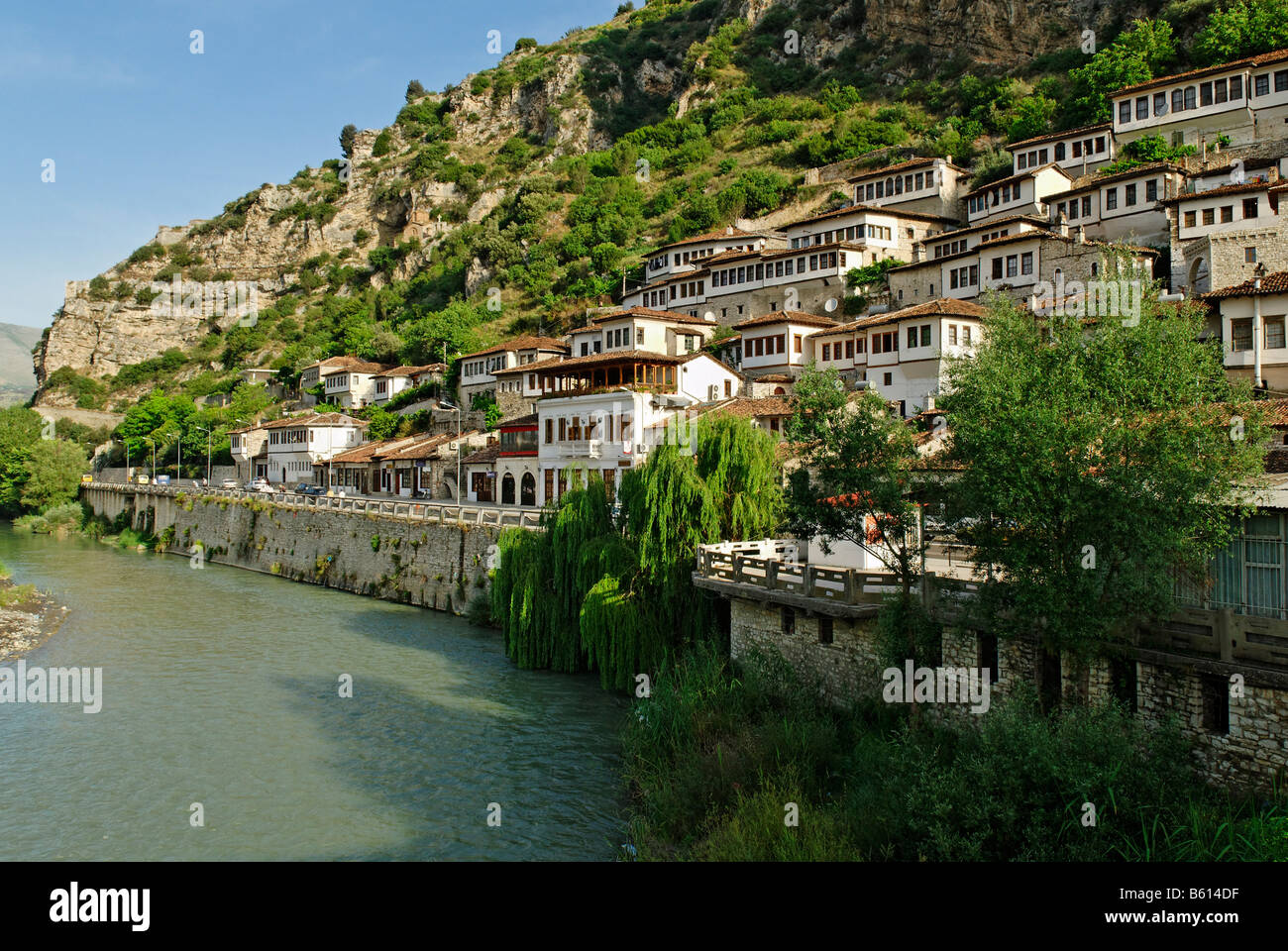 Historic centre of Berat on the Osum River, UNESCO World Heritage Site ...