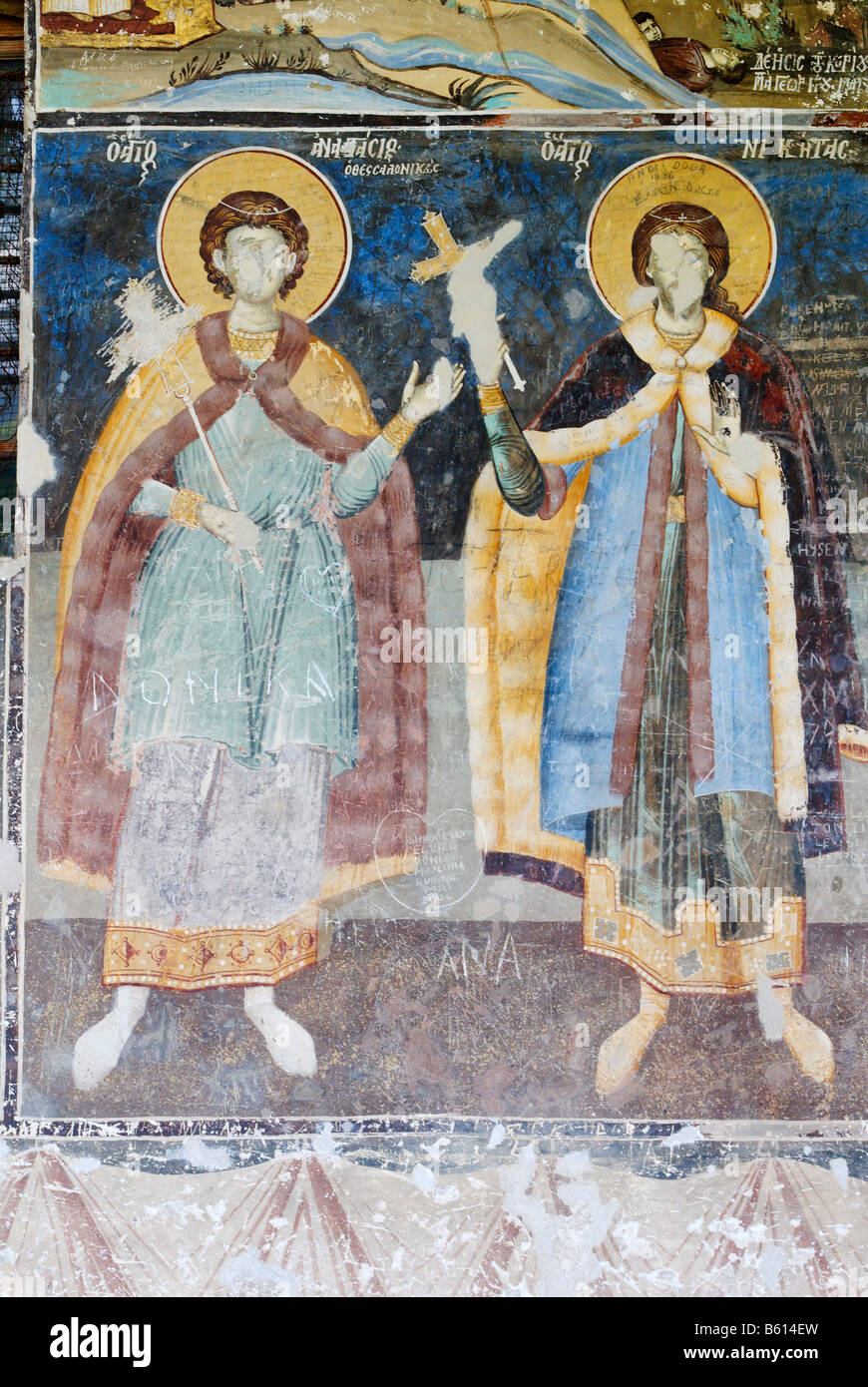 Medieval frescoes in St. Athanasius Church, Kisha e Shen Thanasit ...