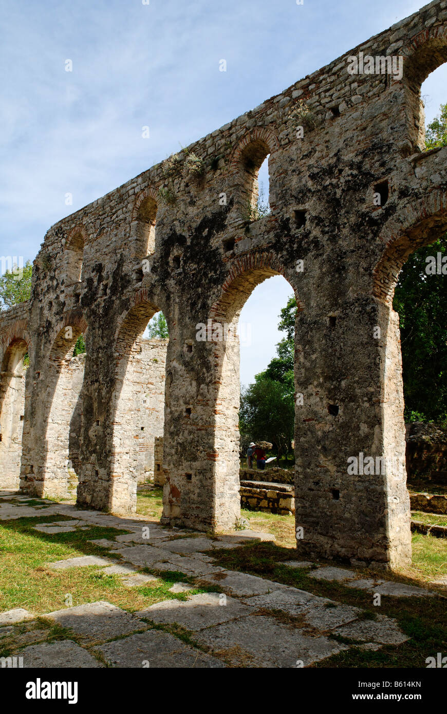Basilica in the ancient excavation site in Butrint, UNESCO World ...