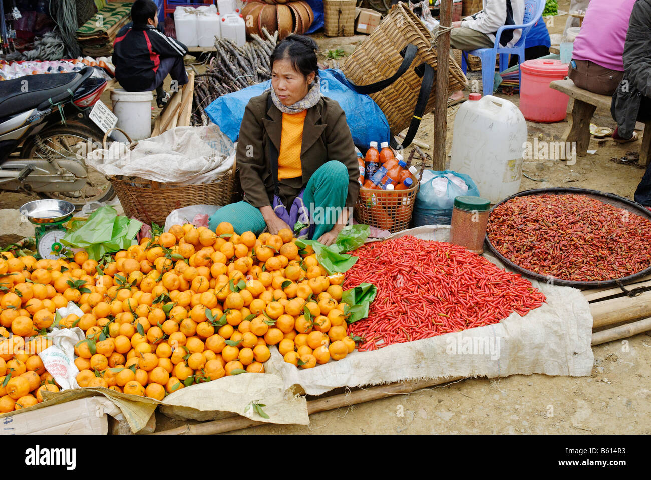 Market at Bac Ha, Ha Giang Province, North Vietnam, Asia Stock Photo ...