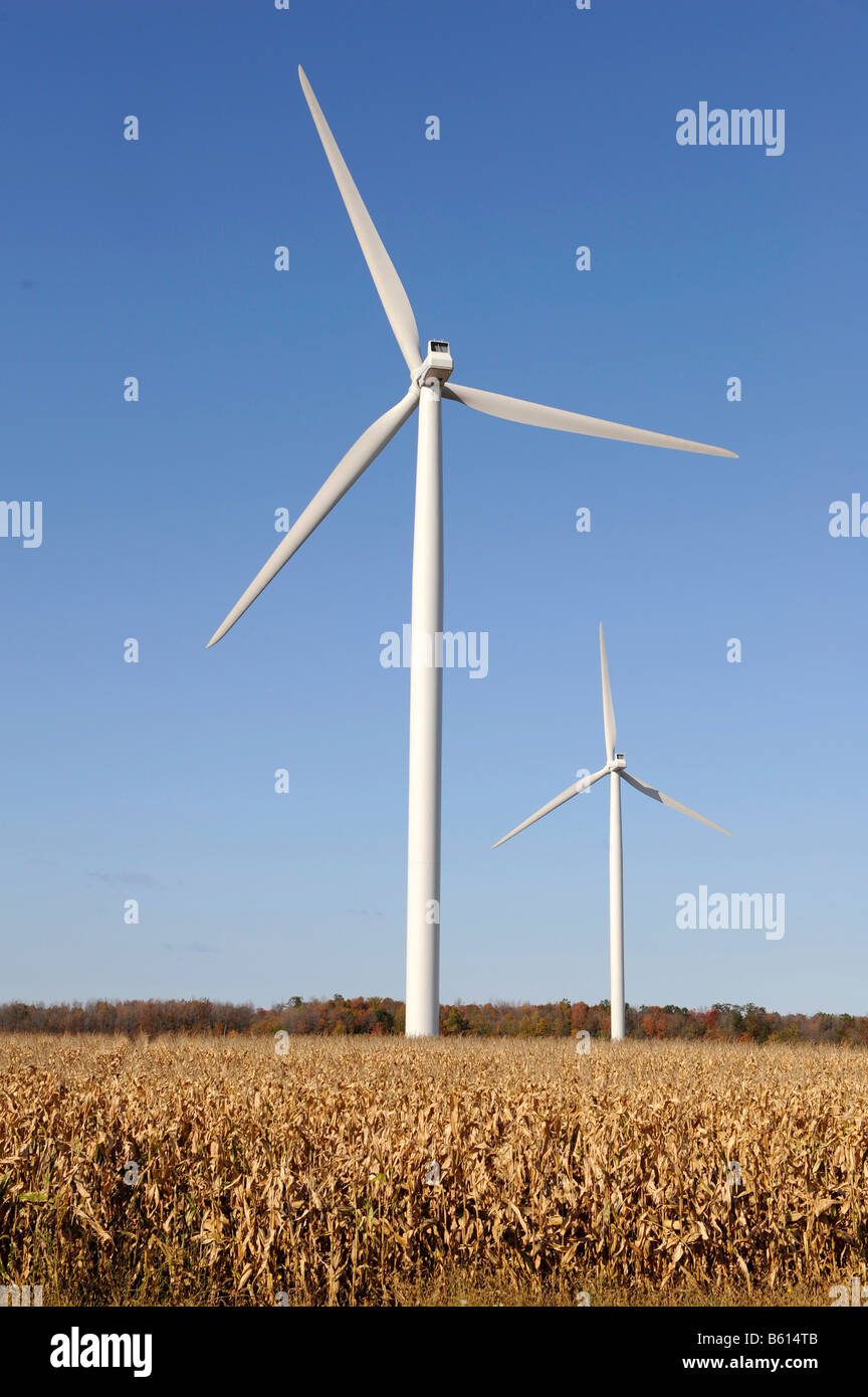 Minnesota wind turbine windmill on farm field generate electricity ...