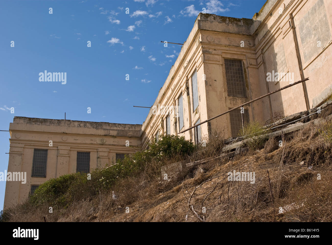 Cell block exterior, Alcatraz, California, USA Stock Photo - Alamy