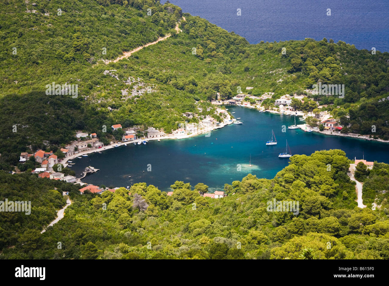 Port of Okuklje, Mljet Island, Dubrovnik-Neretva, Dalmatia, Croatia ...