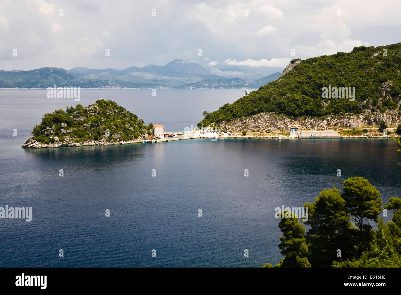 Sobra Ferry Harbour, Mljet Island, Dubrovnik-Neretva county, Dalmatia ...