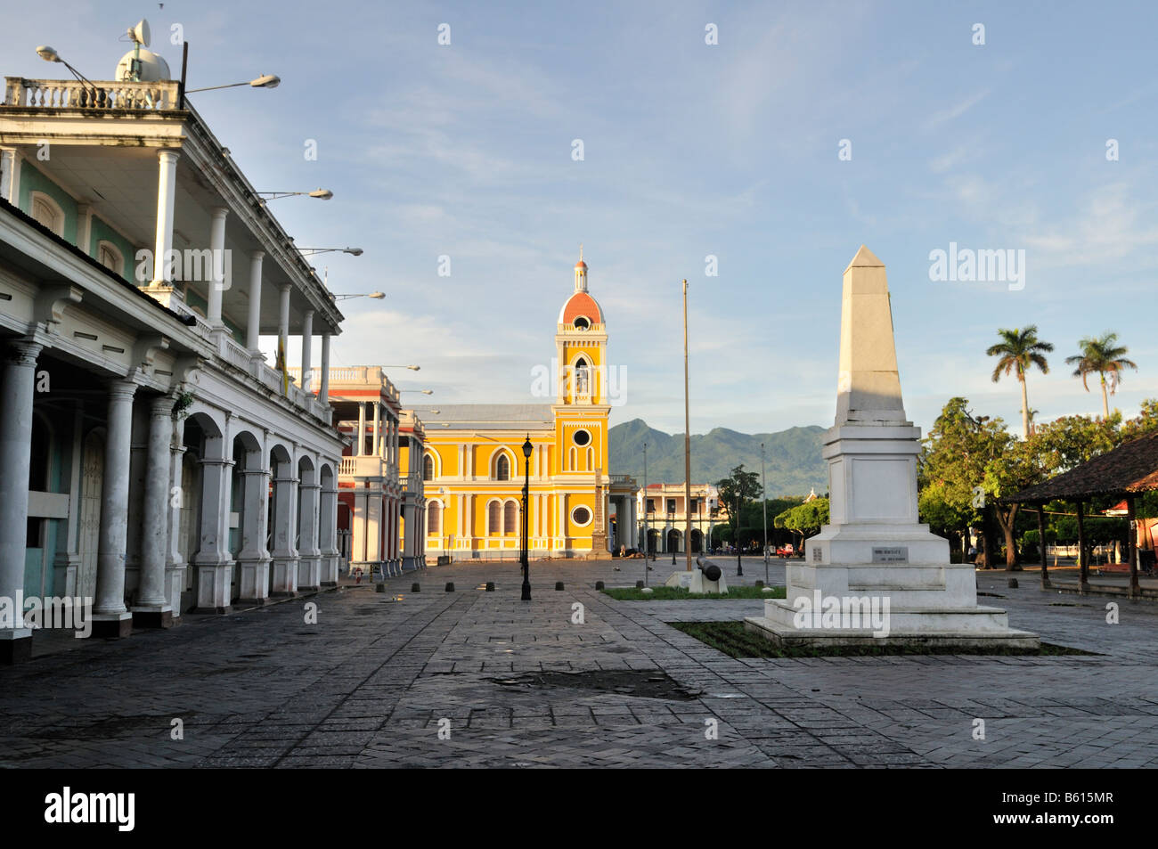 Cathedral and Colonial Buildings, Granada, Nicaragua, Central America ...