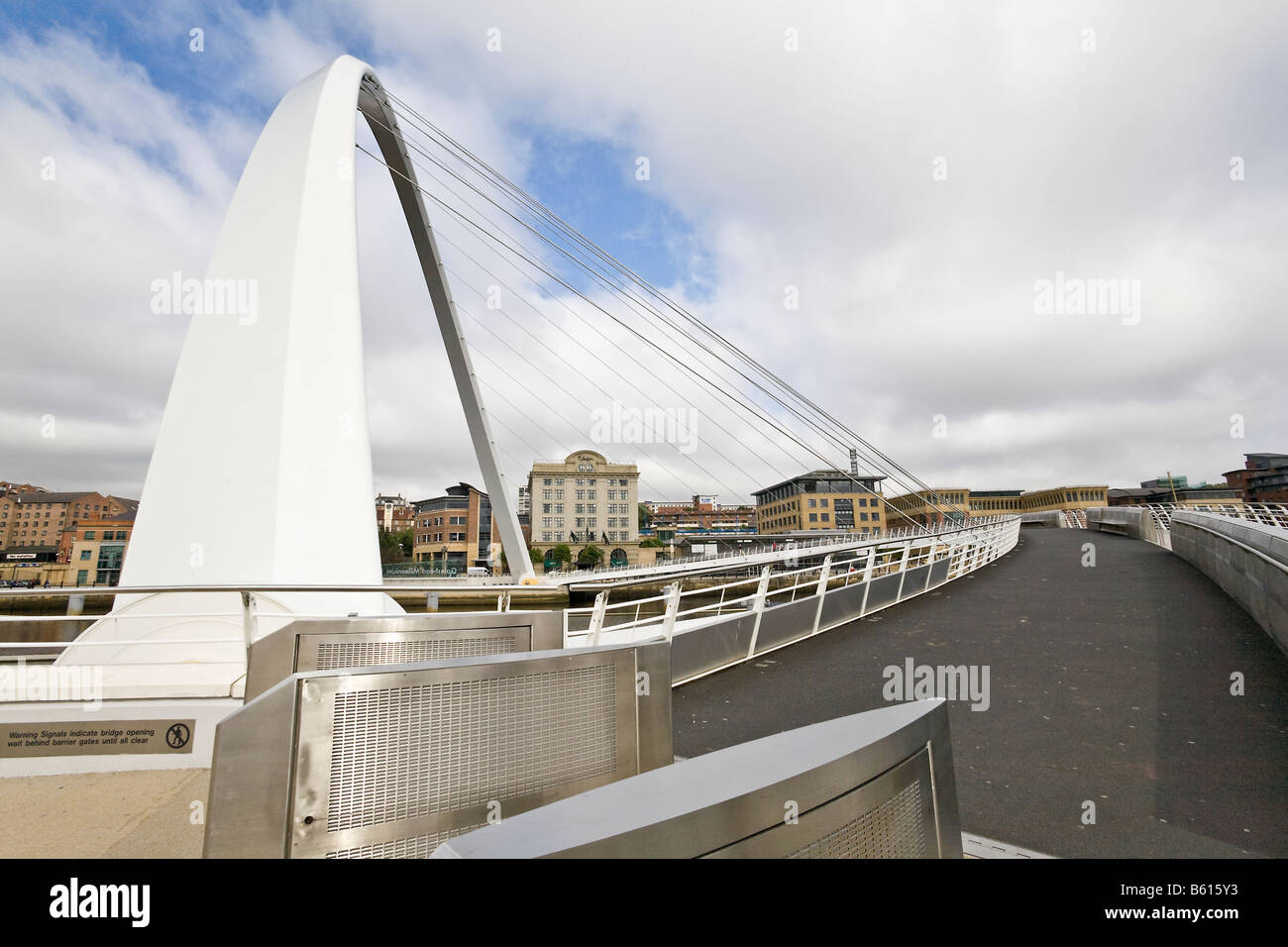 The Gateshead Millennium Bridge over the River Tyne, NewcastleGateshead ...