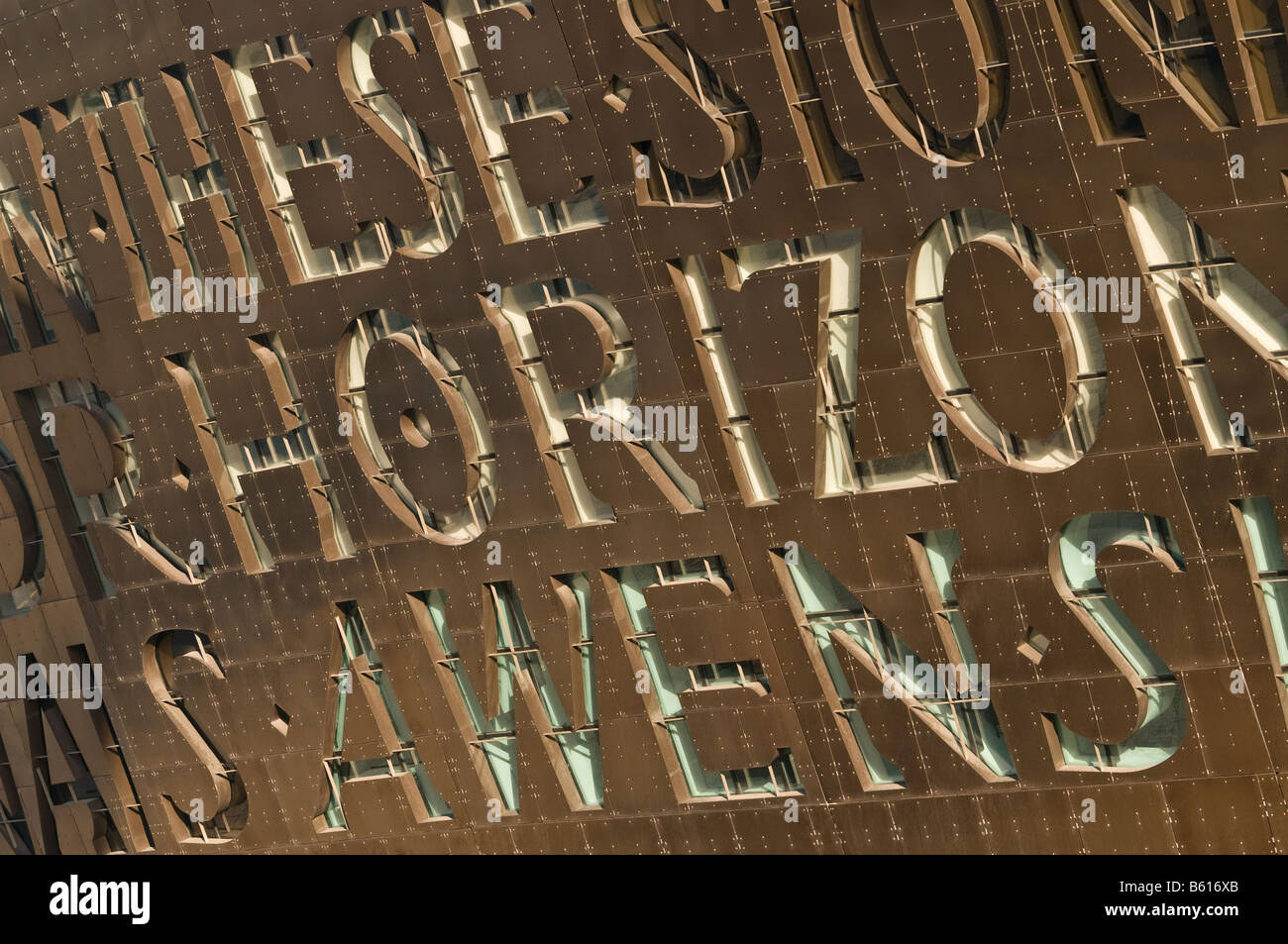 Close up of the lettering and wording on the front of the Wales ...