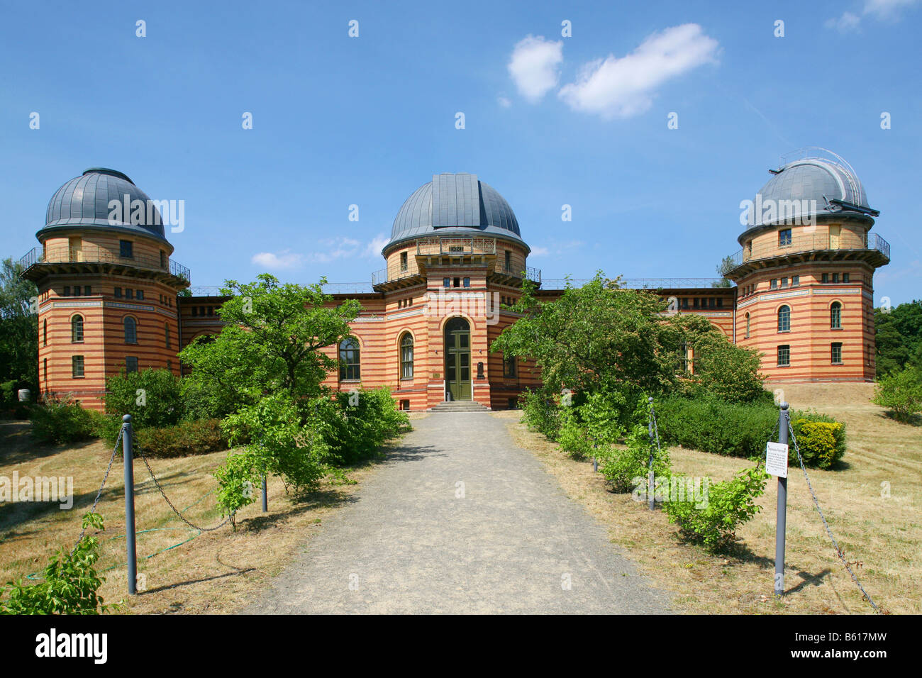 Main building of the Astrophysical Observatory with three three ...