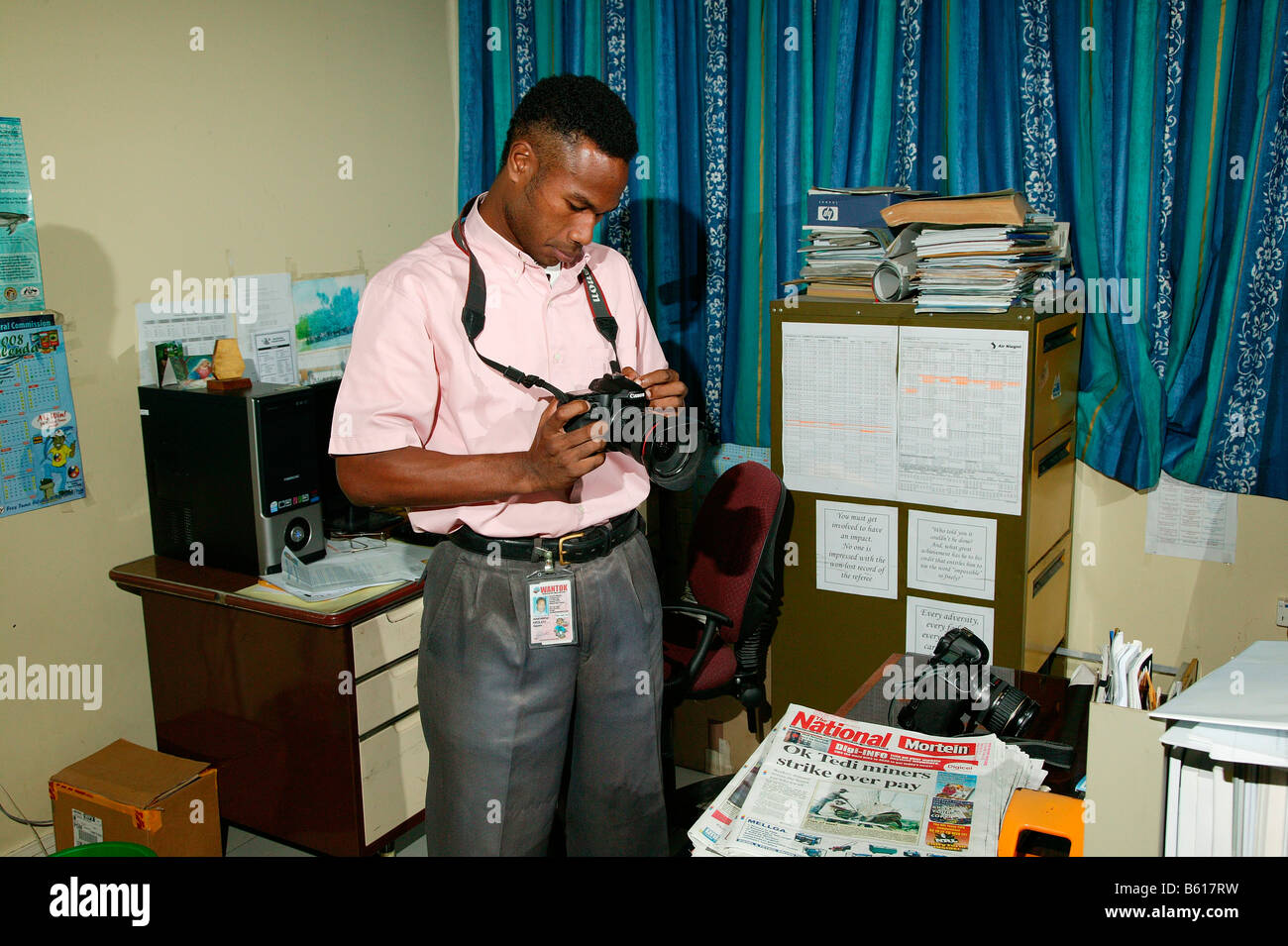 Photo journalist from the Wantok newspaper, Port Moresby, Papua New ...