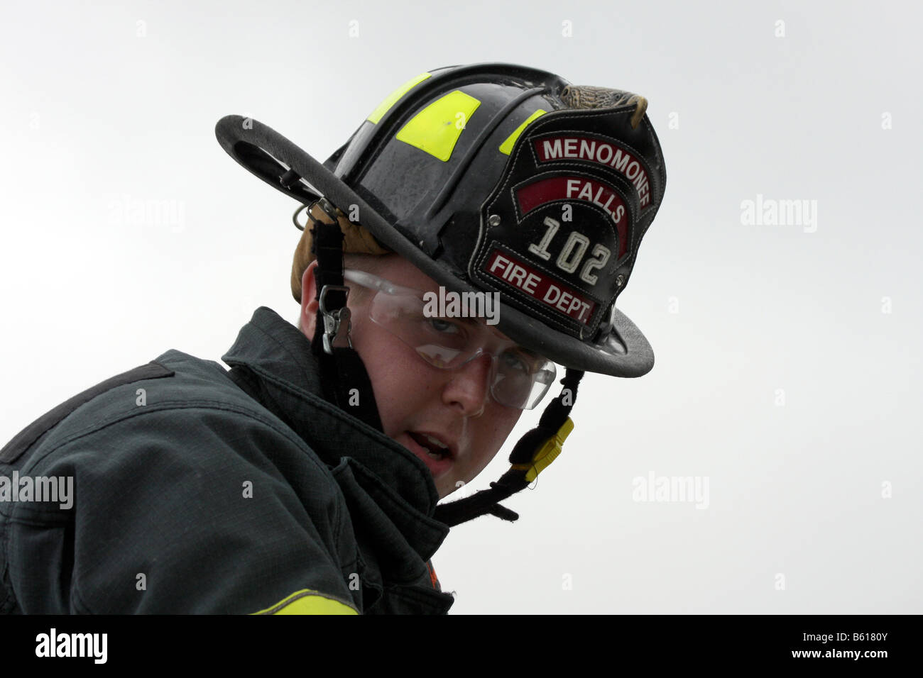 A Menomonee Falls Fire Department firefighter personnel Stock Photo - Alamy