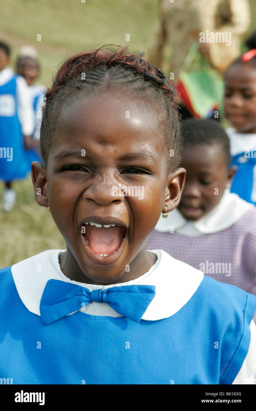 African girls wearing uniforms hi-res stock photography and images - Alamy