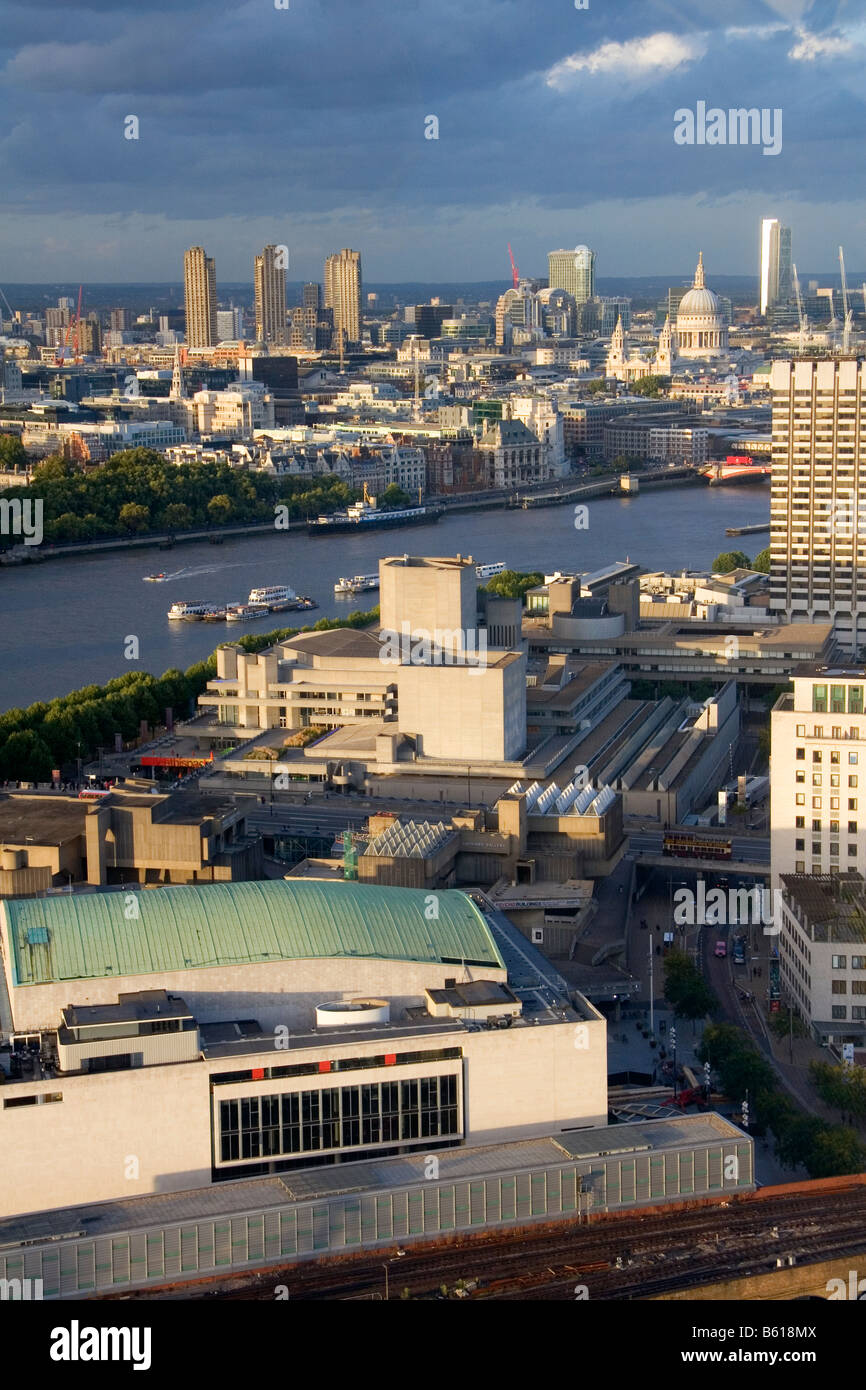 View from the London Eye of the city of London England Stock Photo - Alamy