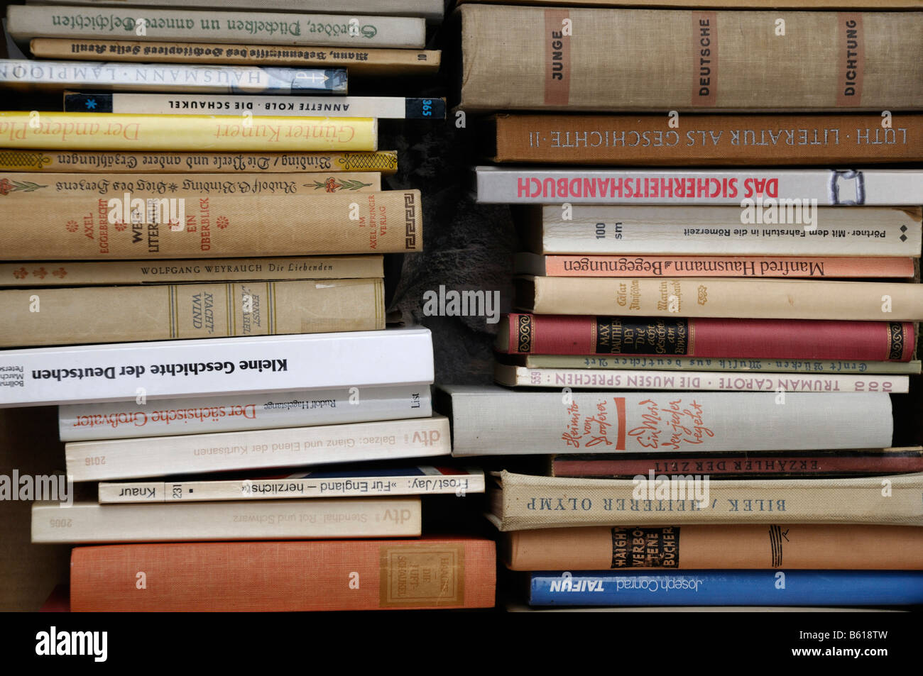 Piles of old or antique books Stock Photo - Alamy