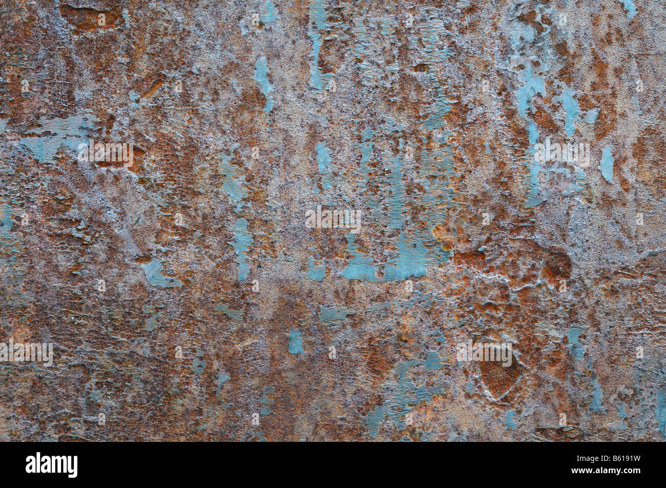 Rusty metal sheet with peeling off blue paint Stock Photo - Alamy
