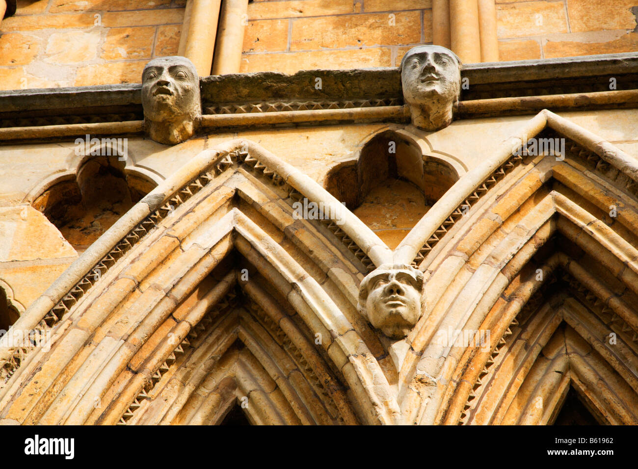 Lincoln Cathedral Stonework Detail Lincoln Lincolnshire England Stock ...