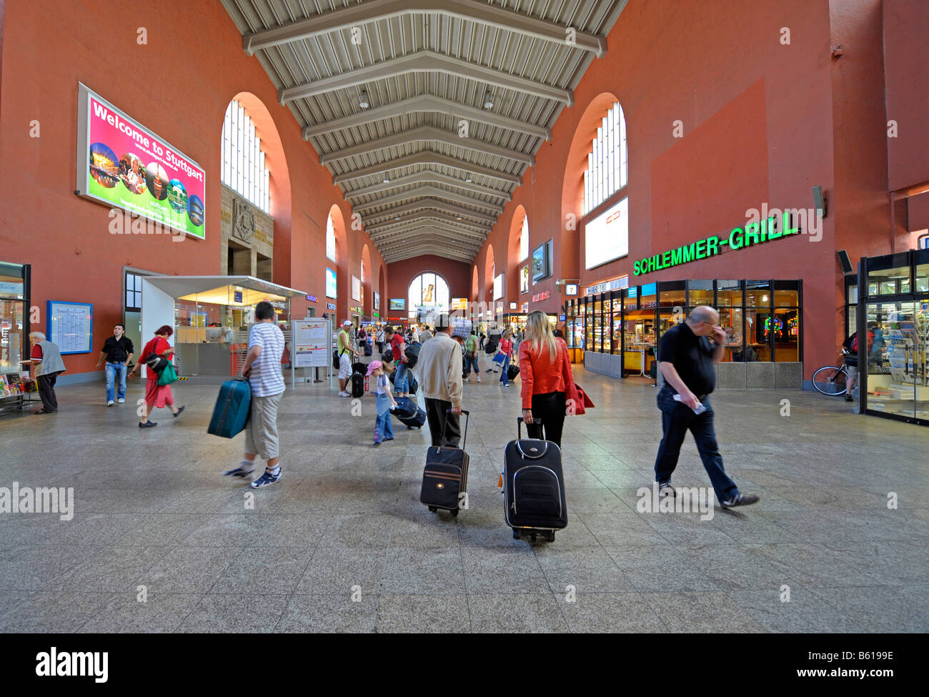 Hauptbahnhof, central station of Stuttgart, Baden-Wuerttemberg Stock ...