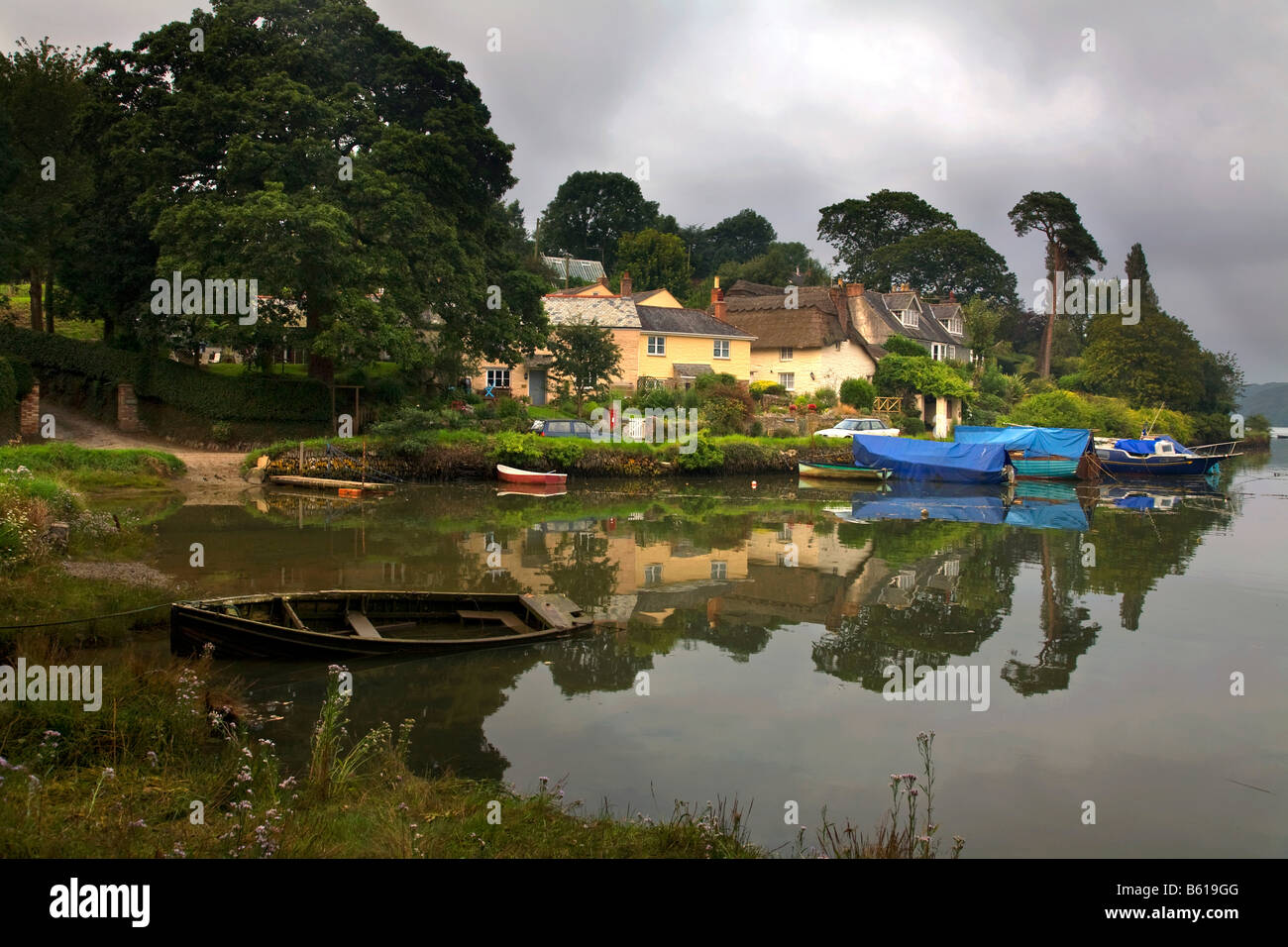 st clement and the river fal cornwall Stock Photo - Alamy