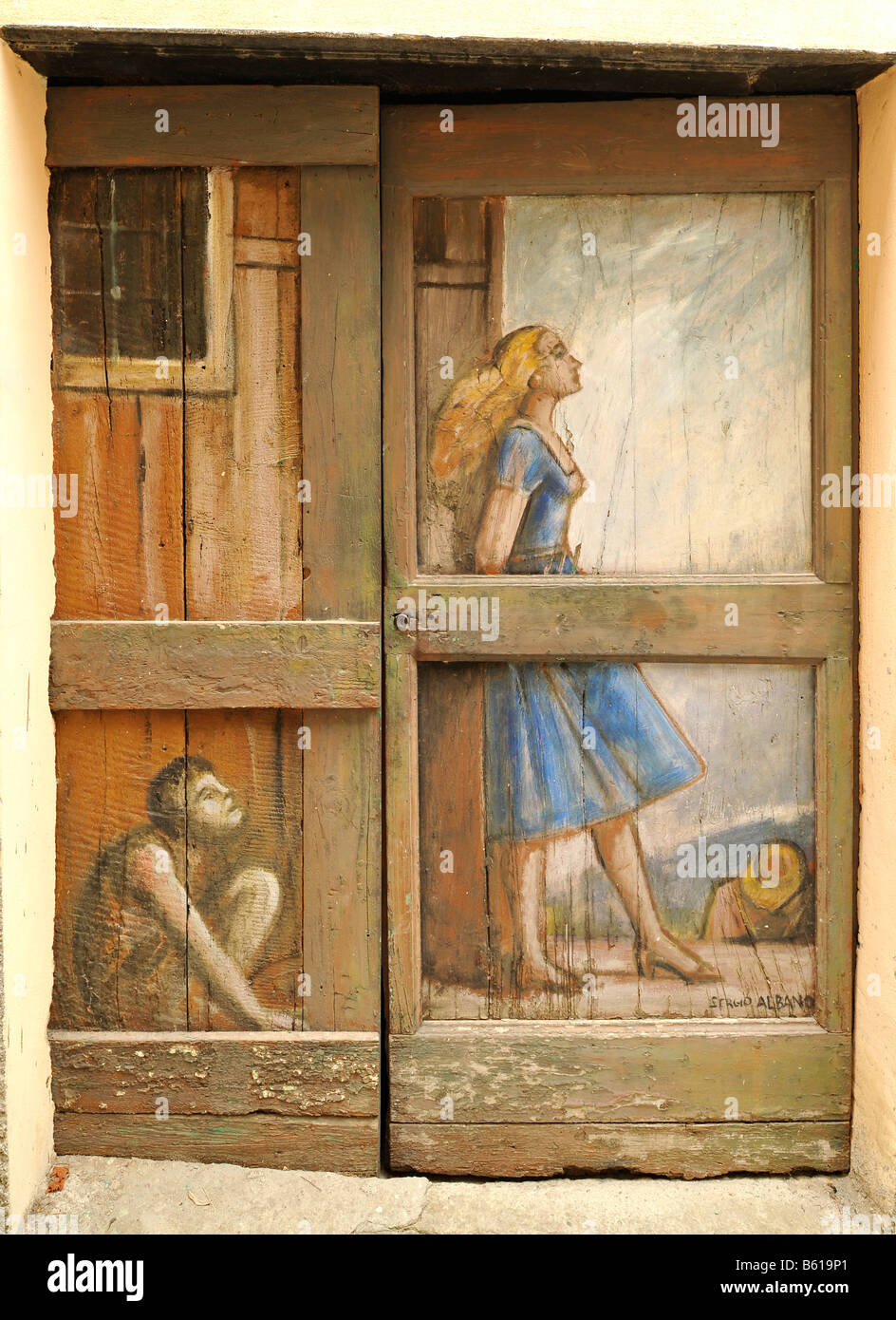 Painted doors of valloria hi-res stock photography and images - Alamy