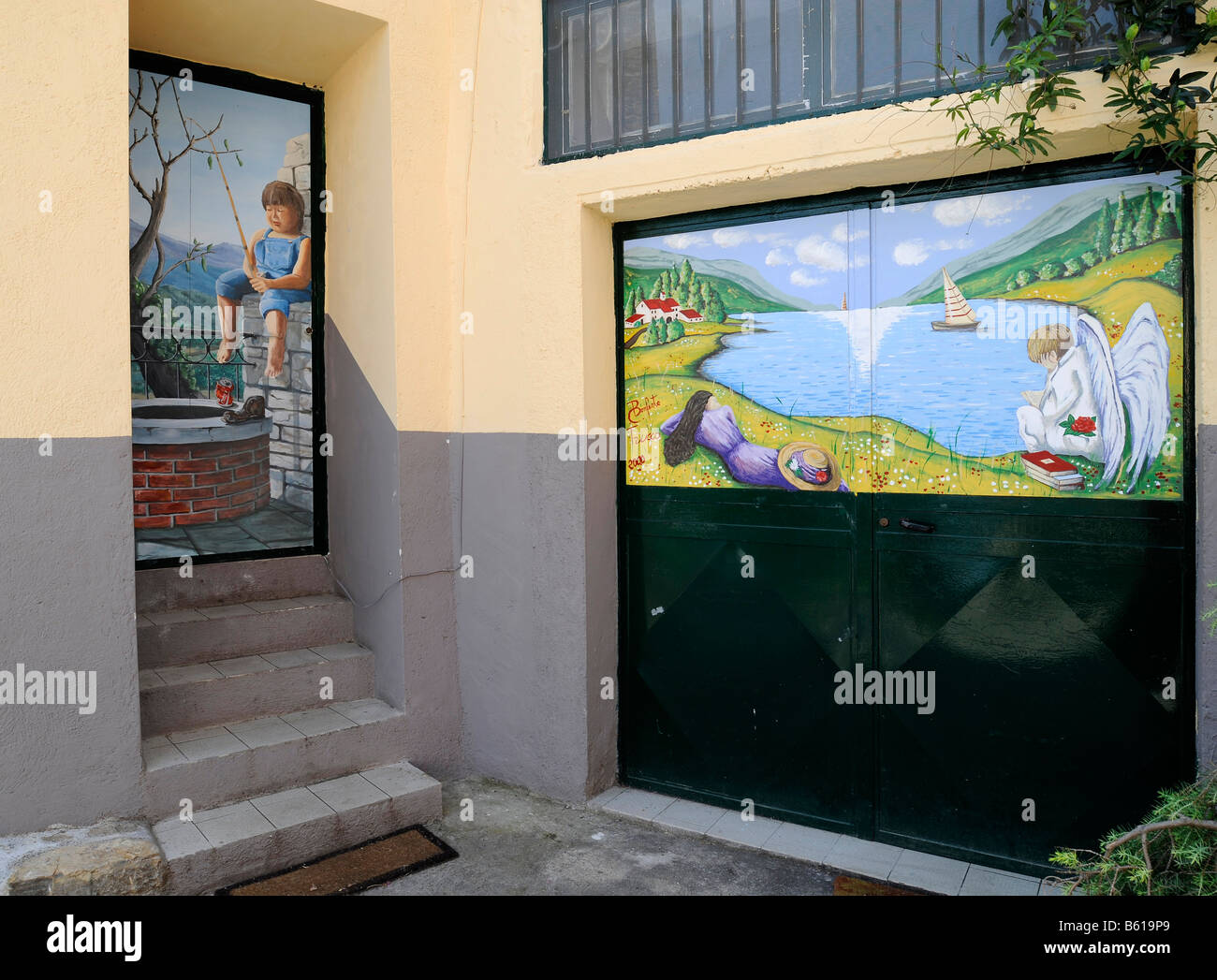 Painted doors of valloria hi-res stock photography and images - Alamy