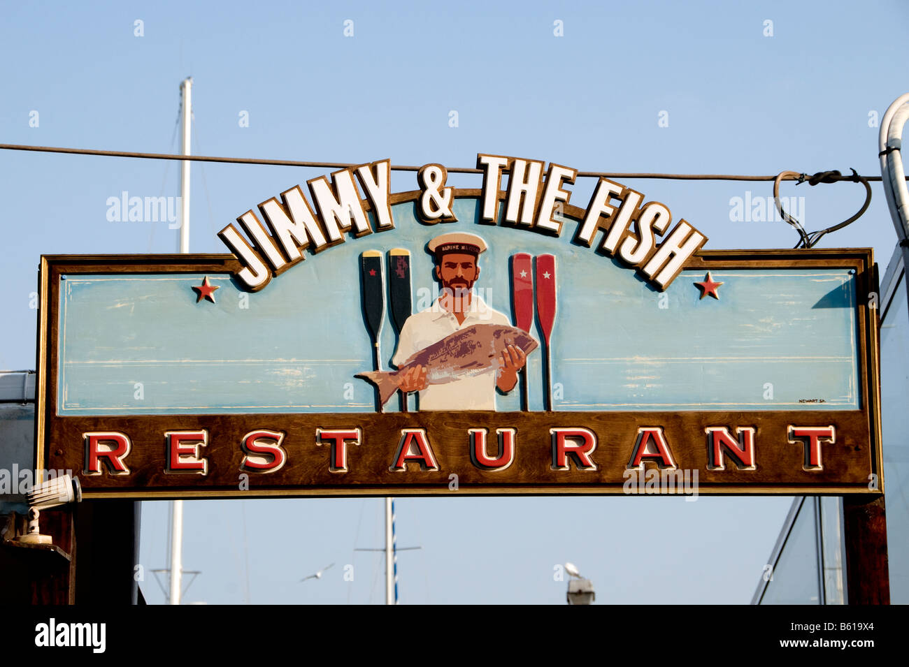 Jimmy the fish restaurant MIKROLIMANO port harbour athens greece Stock ...