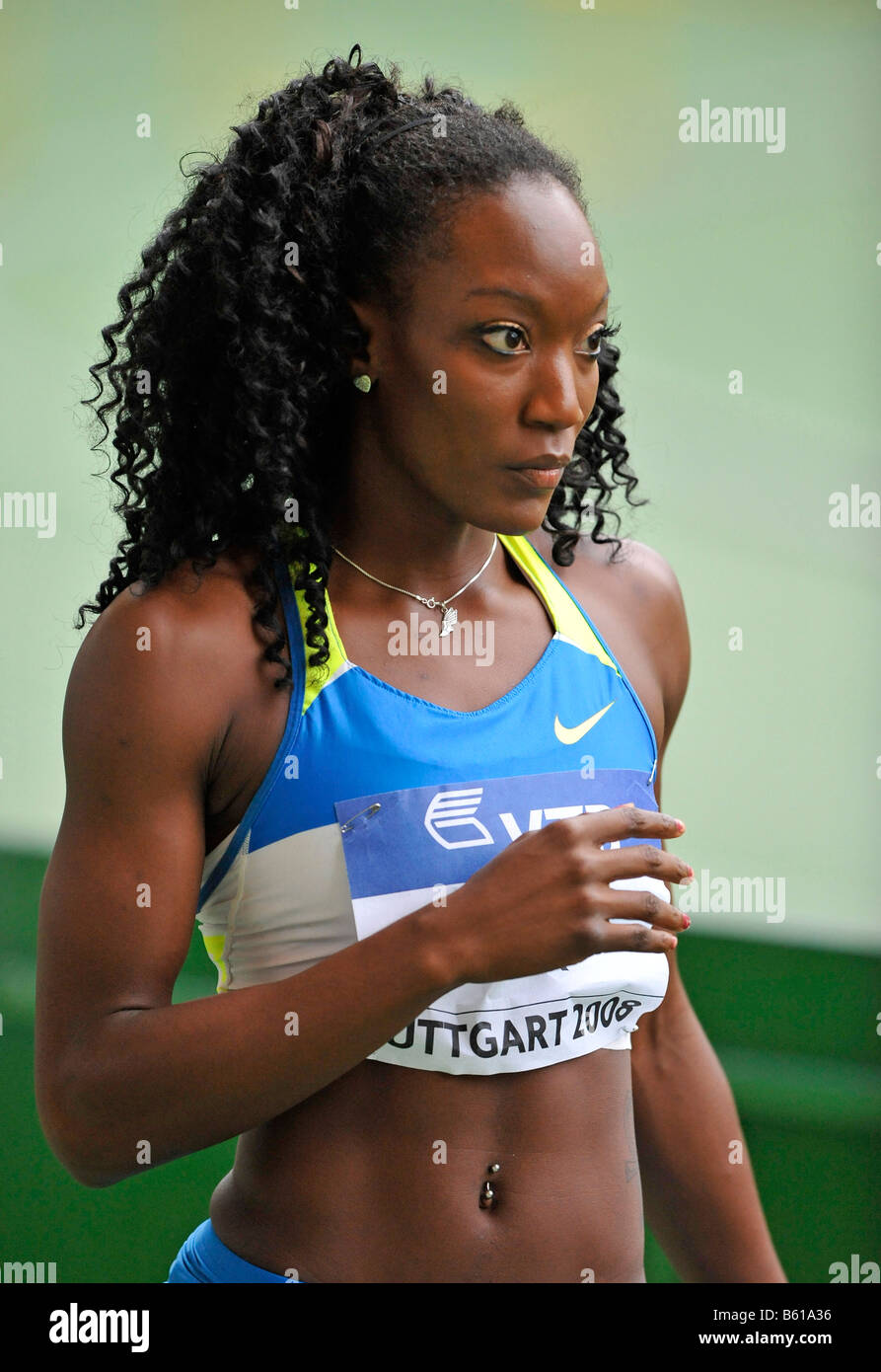 Funmi JIMOH, USA, Long jump athlete at the IAAF 2008 World Athletics ...