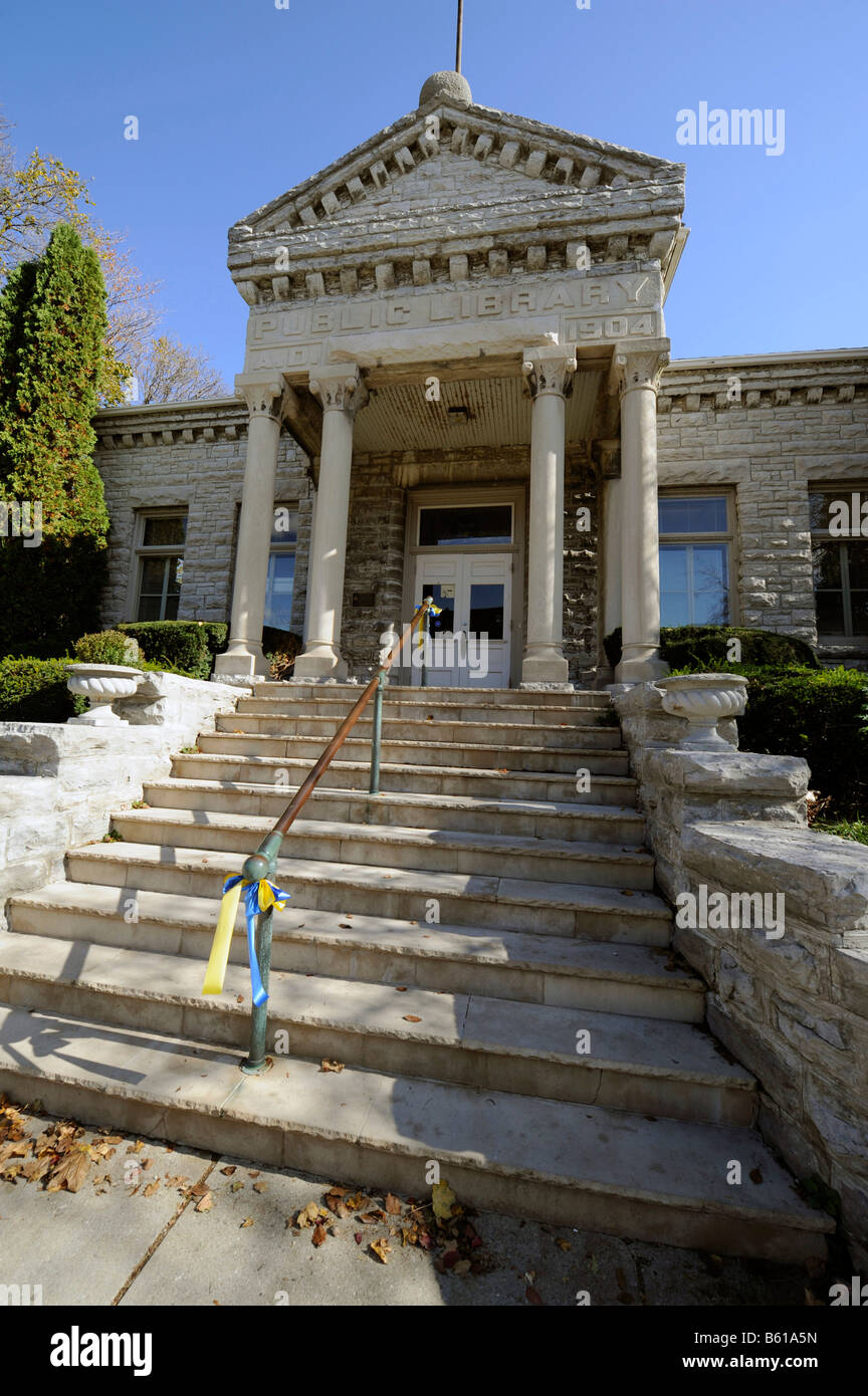 Historic Library in The small city of St Mary s Ontario Canada Stock ...