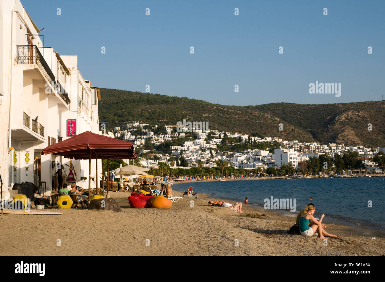 Beach at Bodrum Turkey Stock Photo - Alamy
