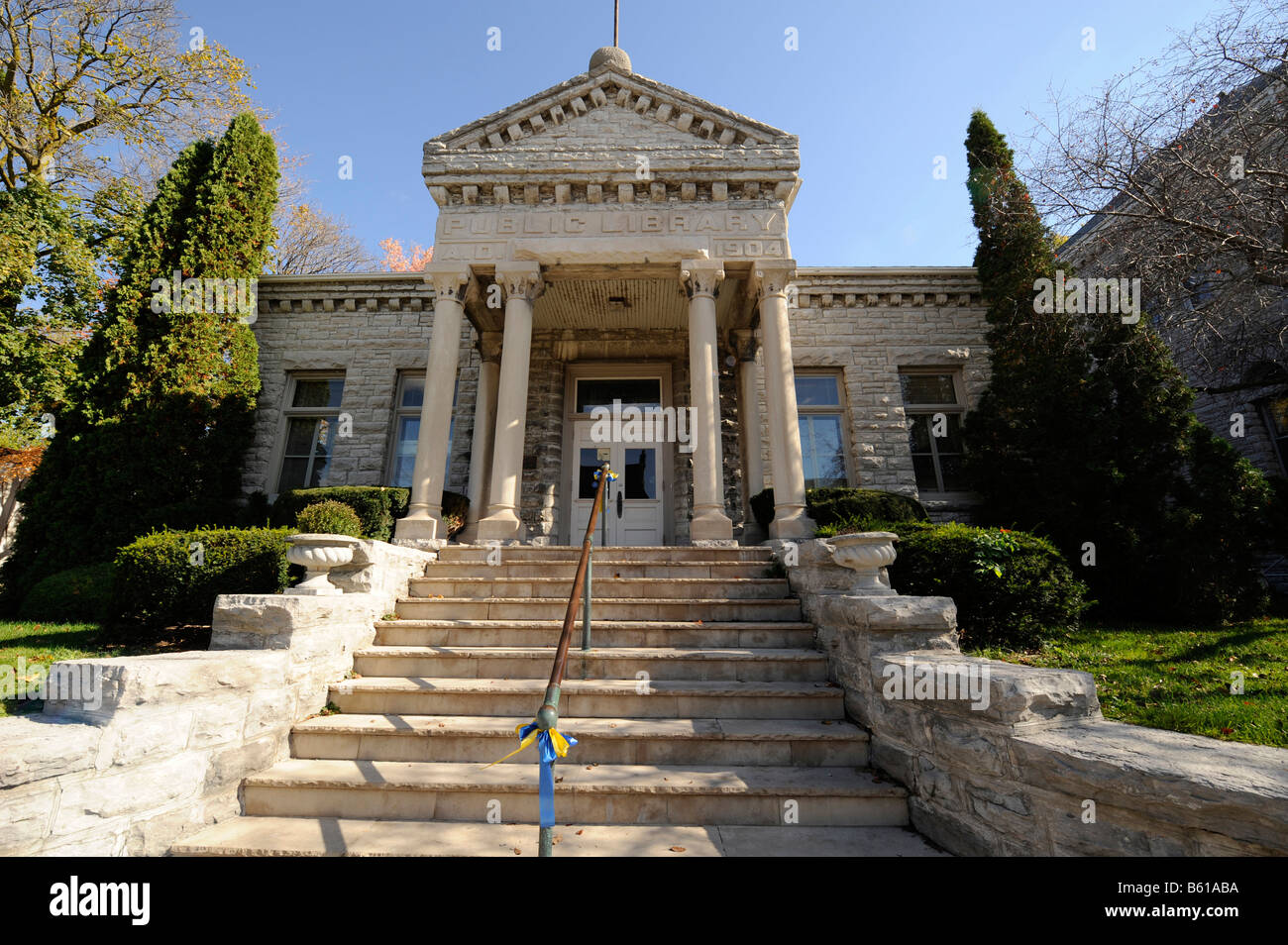 Historic Library in The small city of St Mary s Ontario Canada Stock ...