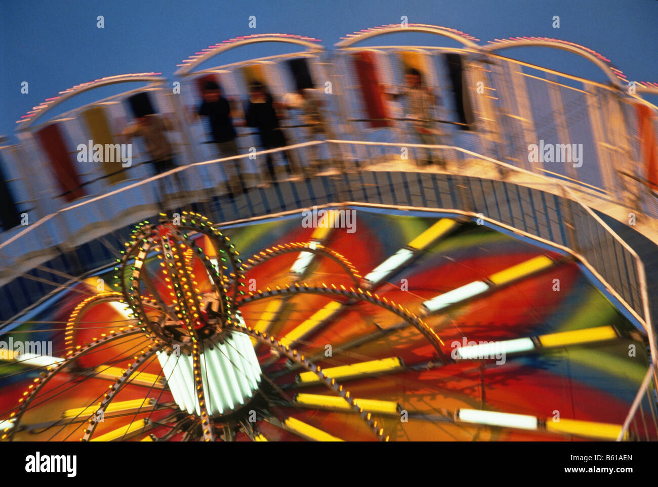 Carnival ride in motion blur Stock Photo - Alamy