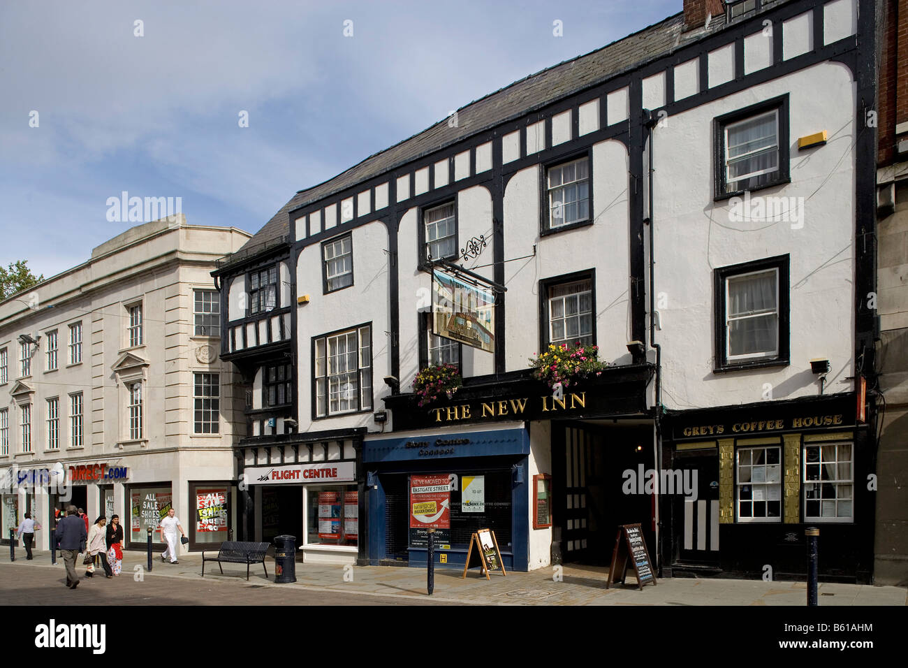 Gloucester town center typical houses Gloucestershire the Cotswolds UK ...
