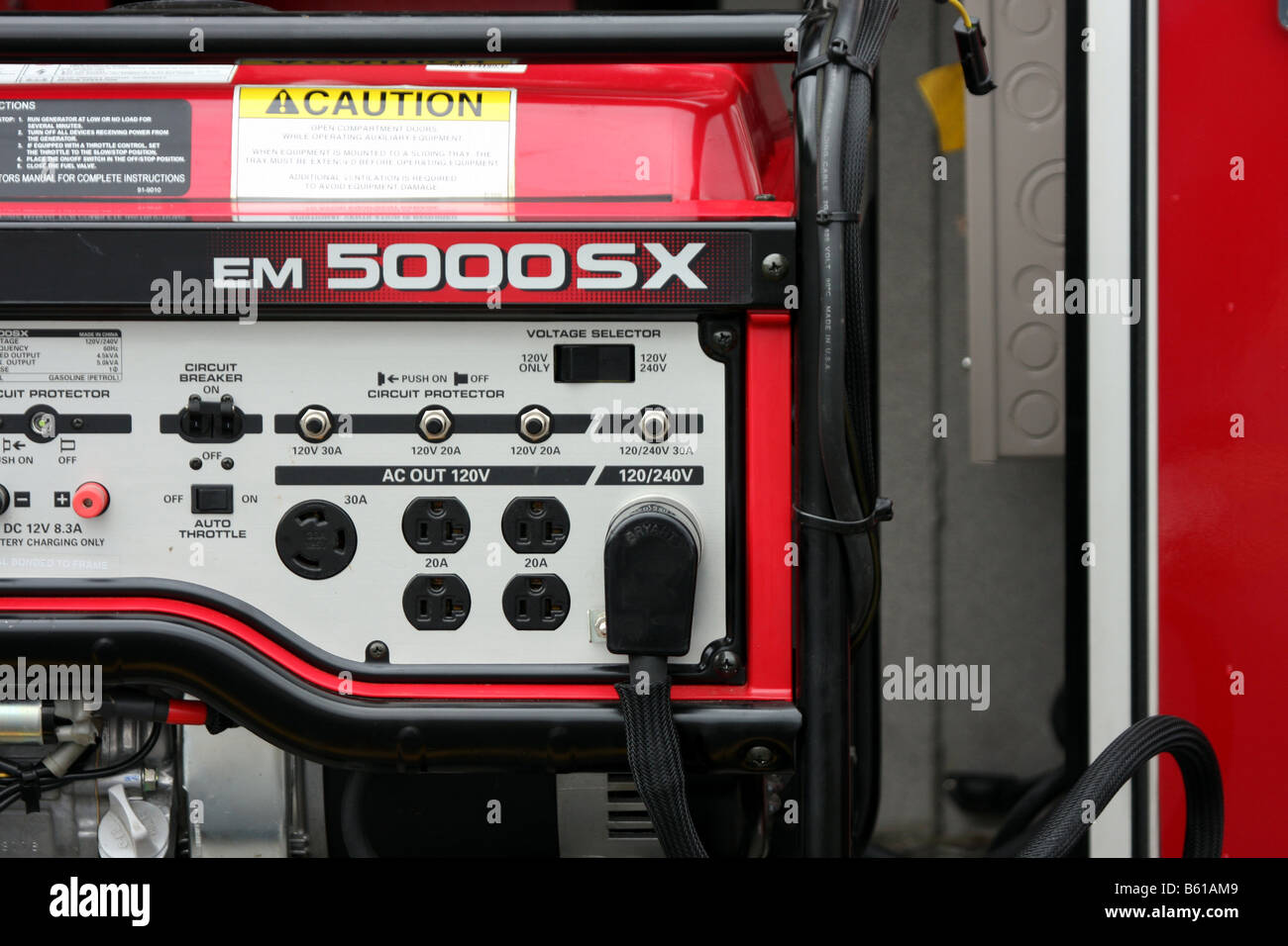 A generator on a fire truck Stock Photo - Alamy