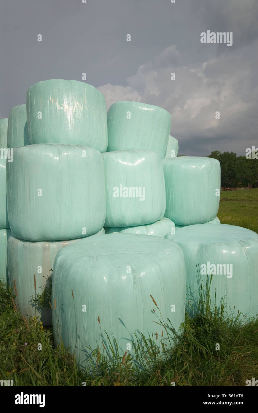 Plastic hayrolls hi-res stock photography and images - Alamy