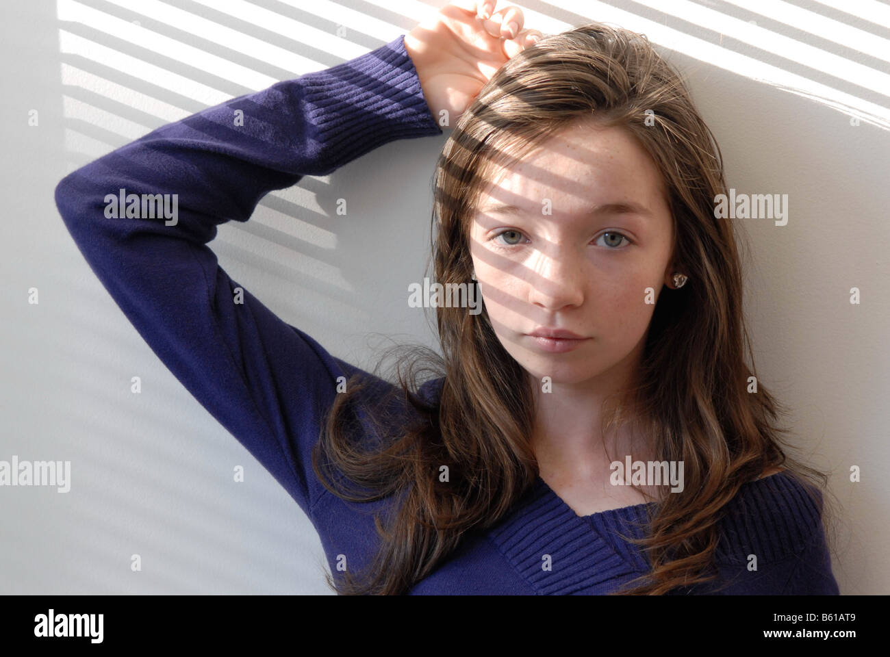 Portrait of a teenage girl looking sad, wistful Stock Photo - Alamy Portrait of a teenage girl looking sad, wistful Stock Photo - Alamy