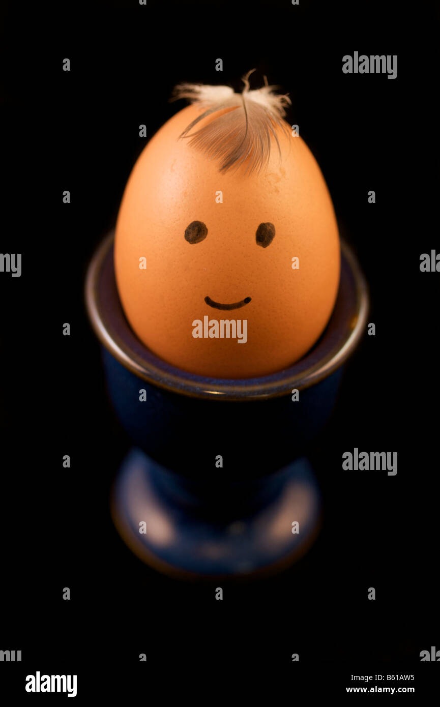 Smiley Egg Face character Stock Photo - Alamy