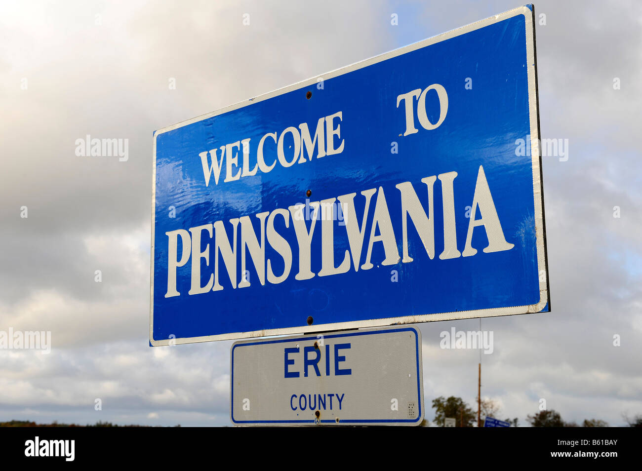 Pennsylvania welcome sign hi-res stock photography and images - Alamy