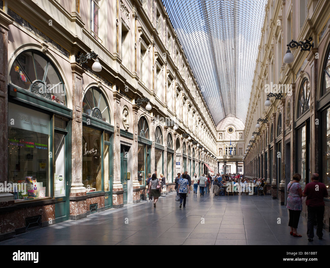 Galeries Royales Saint Hubert Brussels Brabant Belgium Stock Photo - Alamy